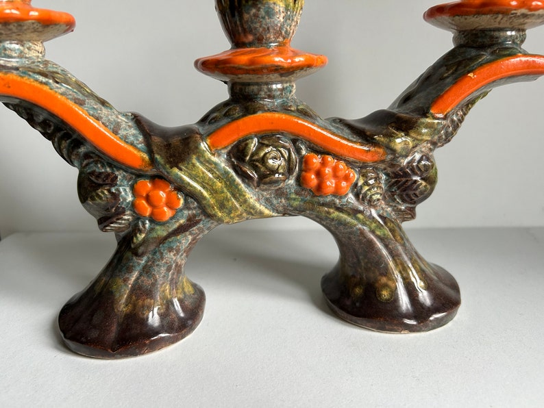 Antique German Candleholder Hand Painted - Etsy