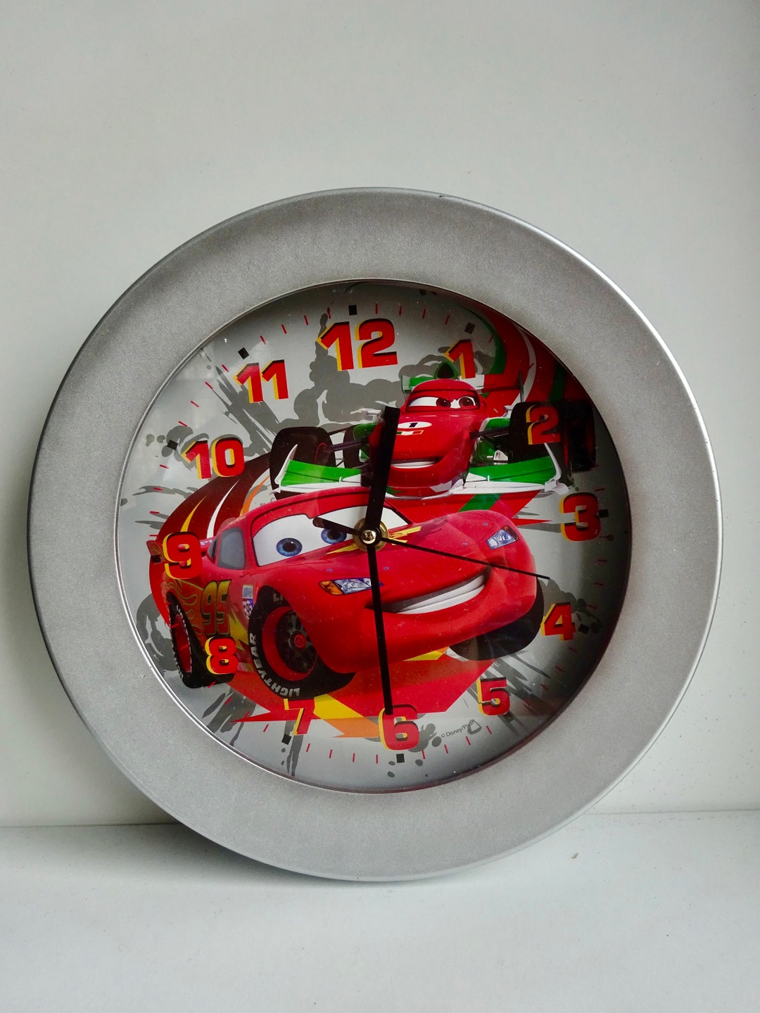 Disney Pixar Wall Clock Quartz Lightning Mcqueen Cars Movie Theme 2000 ...