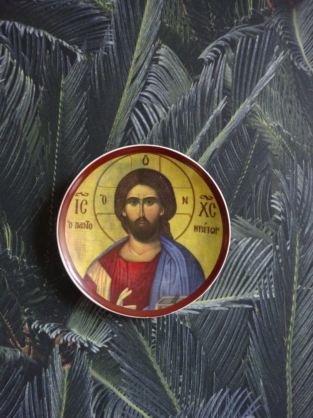 Orthodox Jesus Christ Plate Icon Religious Byzantine Souvenir Wall ...