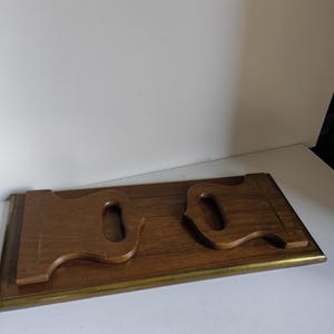 English Wooden Rack Shelf Books CD Stand Display Novel Rest Solid Retro ...