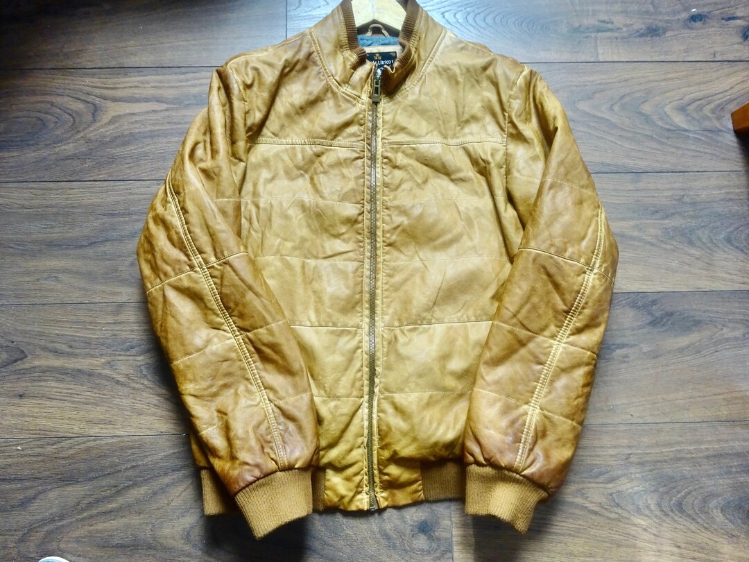 Angelo Litrico Leather Large Men Light Brown Jacket Driver - Etsy
