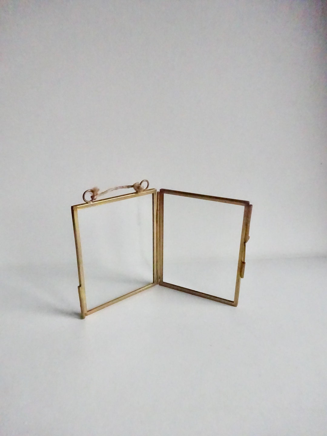 Antique Golden Brass Frame Transparent 1940 - Etsy