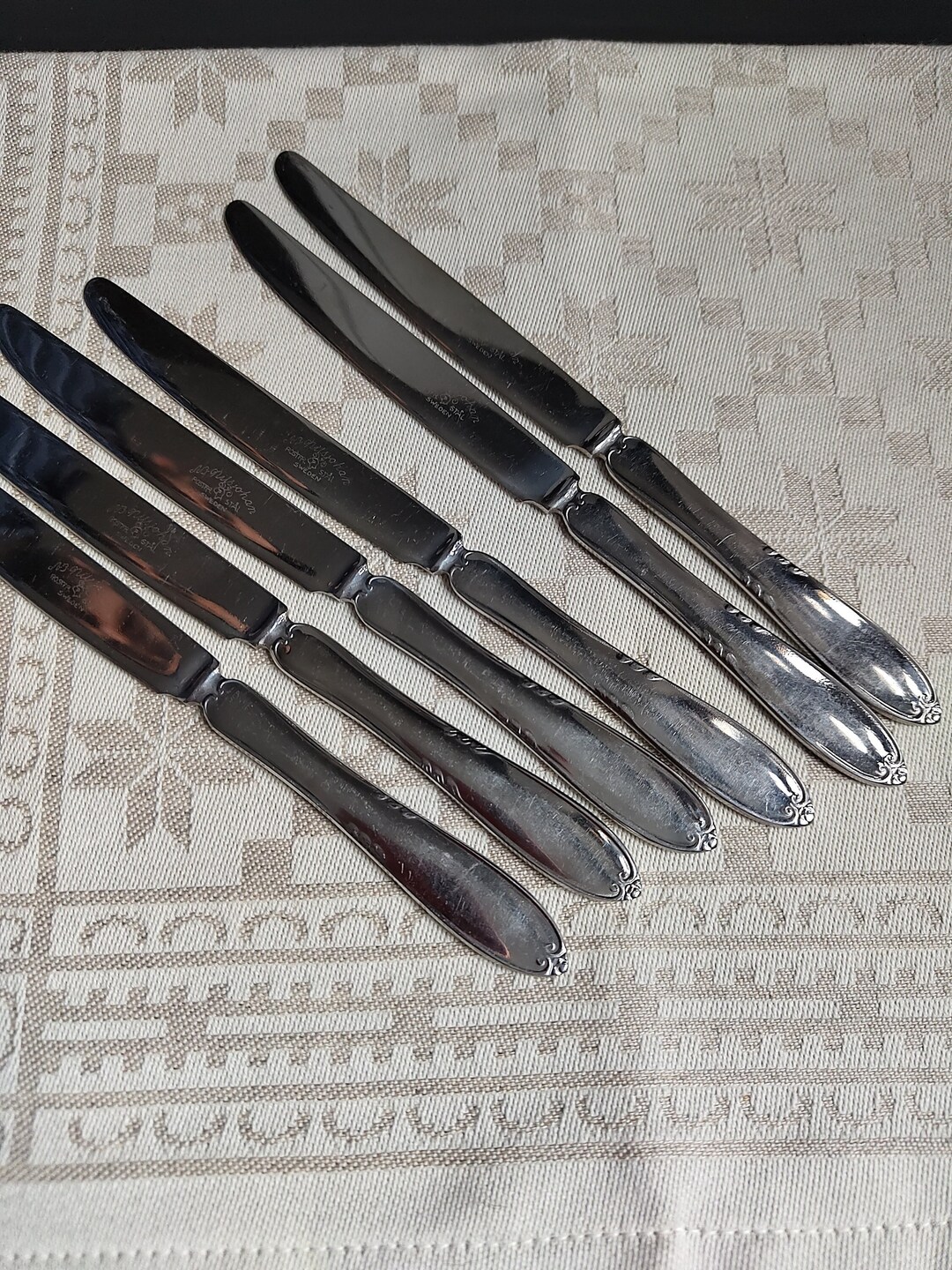 Sweden Rostfrei Nils Johan Set of 6 Dessert Serving Knives - Etsy