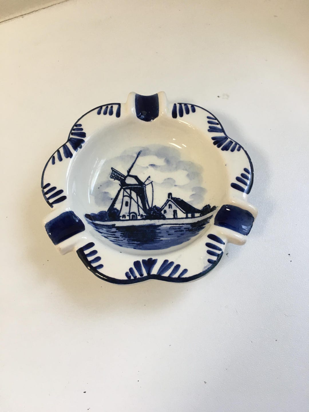 Dutch Delfts Ceramic Ashtray Traditional Hand Painted 11 X 11 Cm 1970 ...