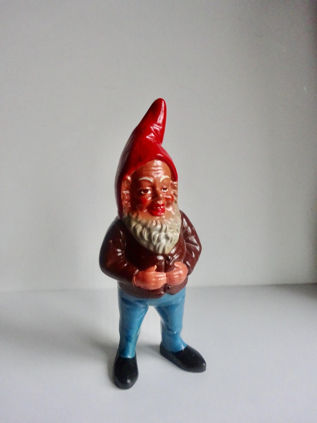 Antique German Gnome Elf Dwarf 25 Cm Terracotta Collectibles 1950 - Etsy