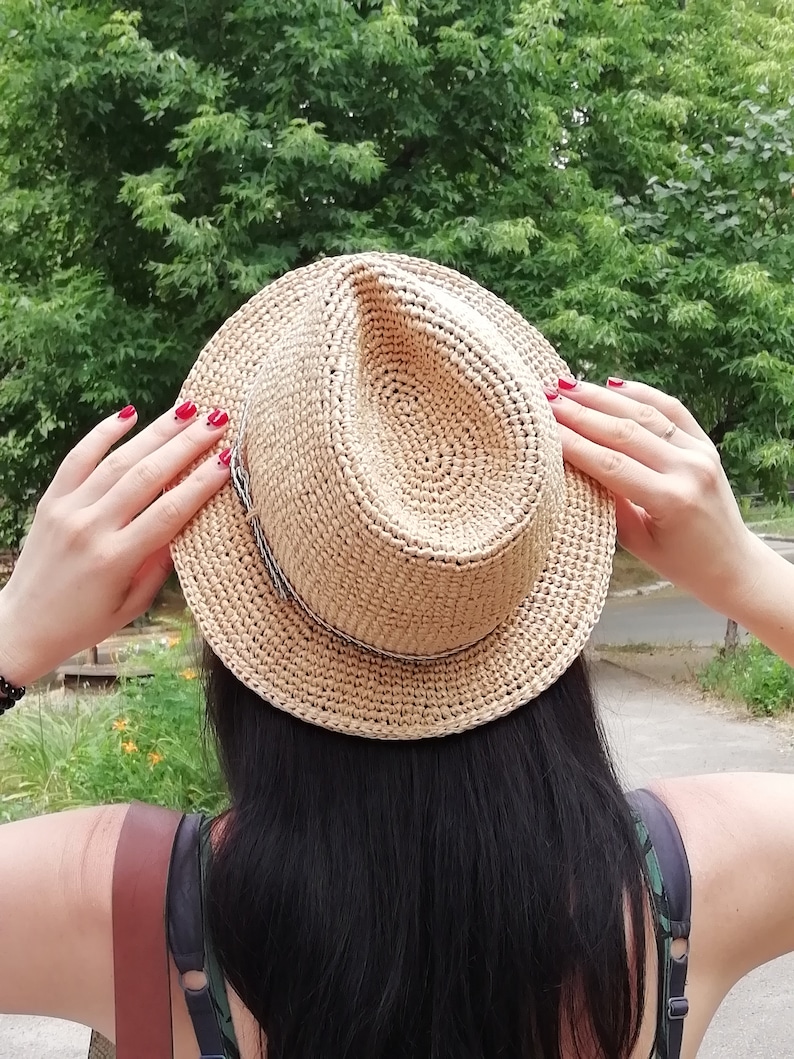 Crochet Sun Hat Pattern Fedora Hat Pattern Panama - Etsy