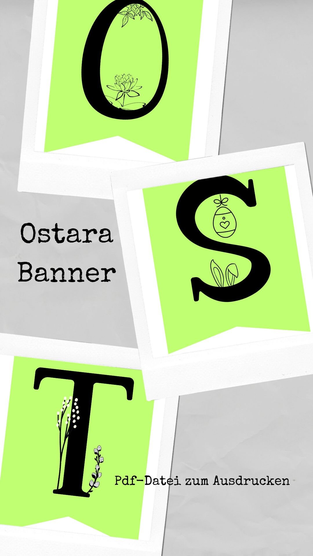 Banner "ostara" / Pdf File for Printing - Etsy
