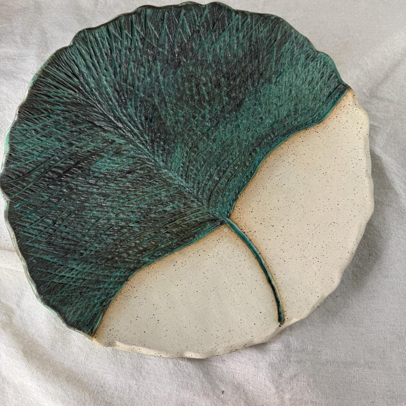 Green Ginkgo Pottery - Etsy