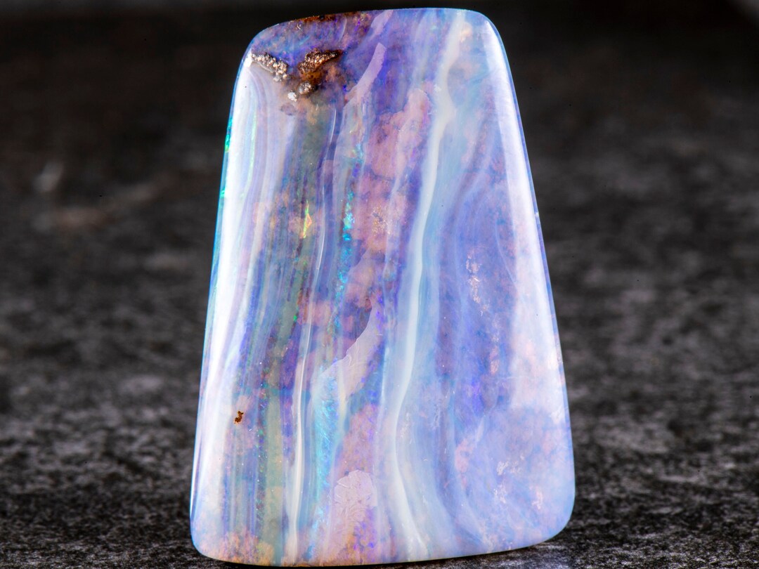 Holographic Mountain Boulder Opal 35mm X 25mm. 66.50cts - Etsy