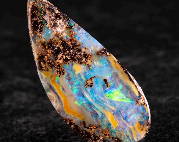 Boulder Opal 28mm X 12mm. 14.50cts Australian Boulder Opal Pendant ...