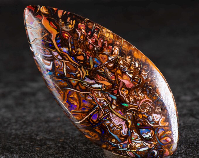 Boulder Opal 45mm X 21mm. 40.80cts Australian Boulder Opal Pendant ...