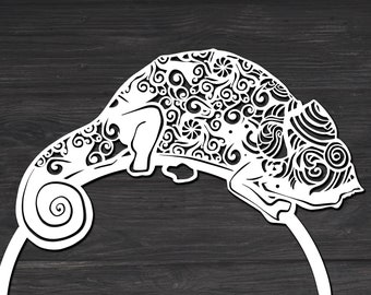 Chameleon Svg - Etsy