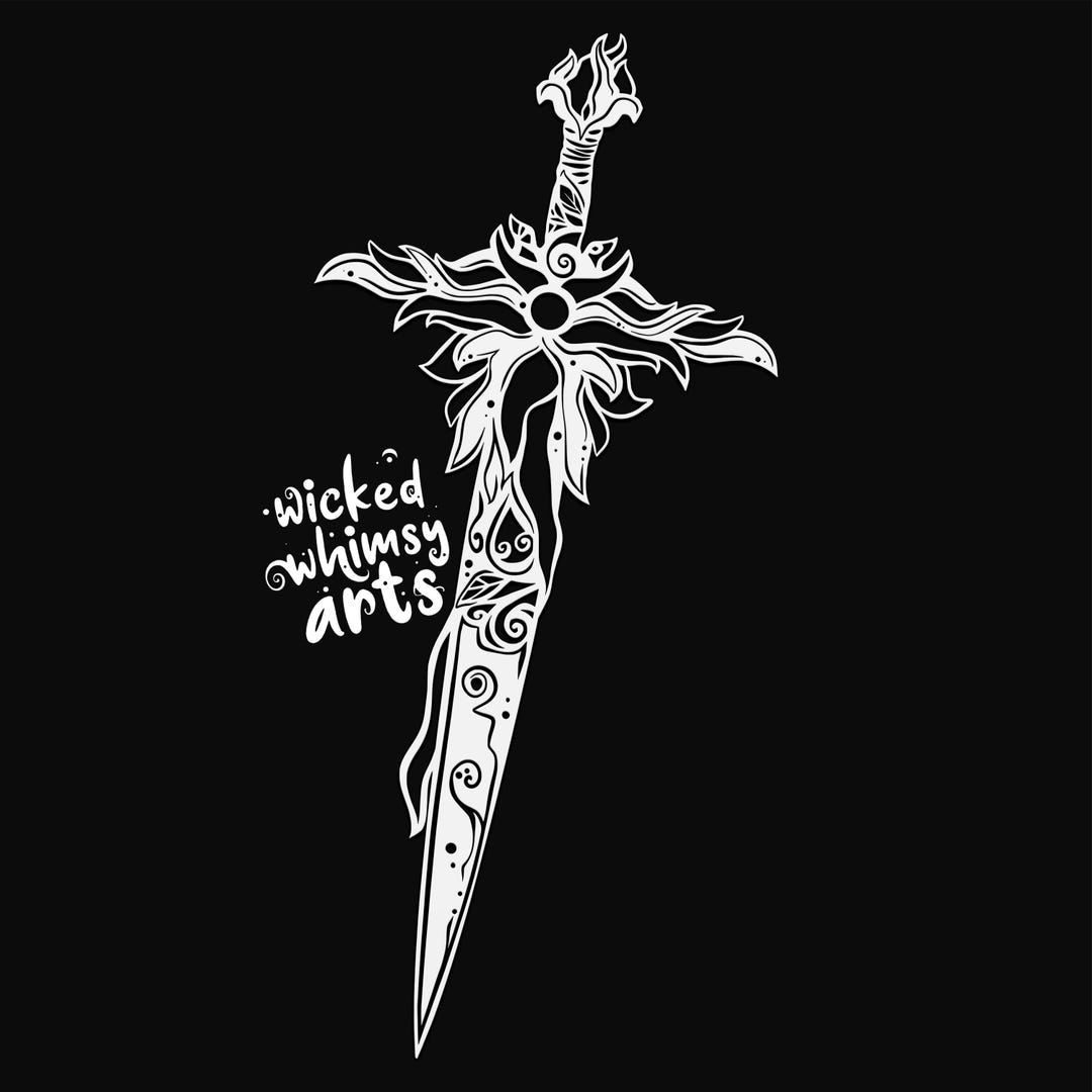 Sword Mandala Svg Cut File, Glowforge File, Vinyl Template, Fantasy ...