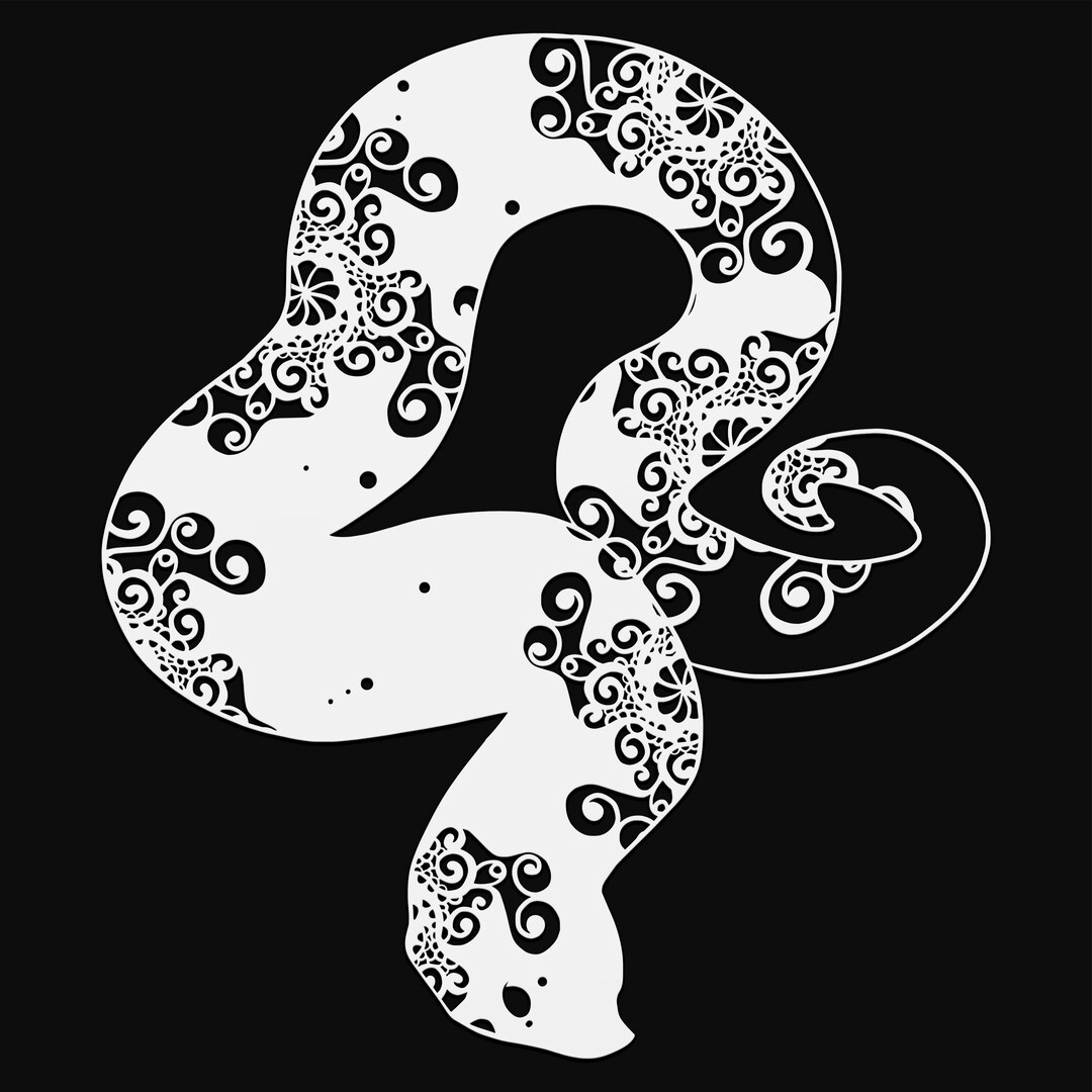 Hognose Snake Mandala Cut File, Snake Glowforge File, Vinyl Template ...