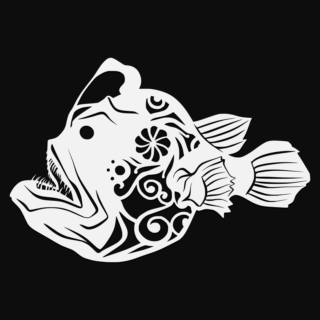 Deep Sea Fish Mandala Svg Cut File, Glowforge File, Vinyl Template ...