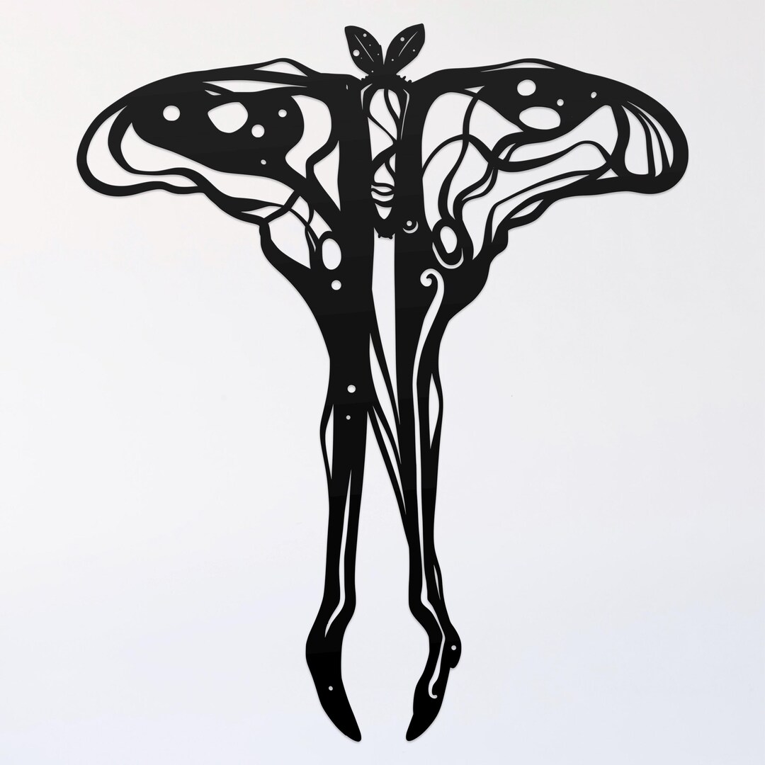 Inky Luna Moth Svg, Glowforge File, Moon Moth Vinyl Template, Moth Laser Cut File, Reptile Svg ...
