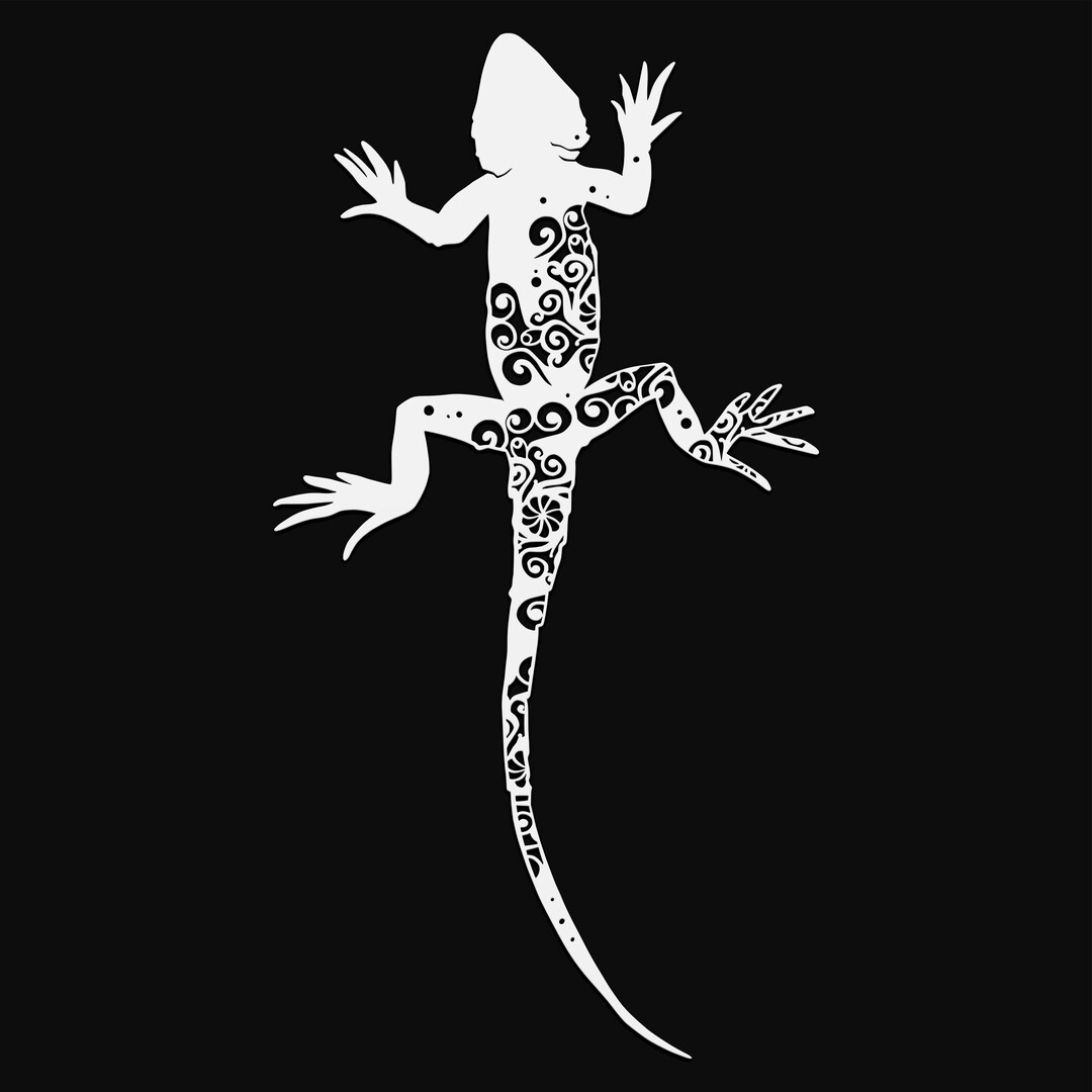 Agama Lizard Mandala Svg Cut File, Glowforge File, Vinyl Template ...