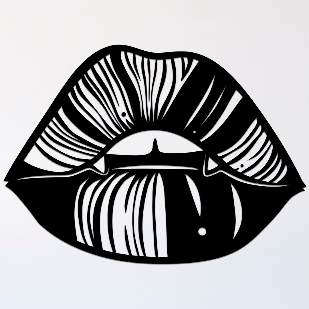 Vampire Lips Svg Cut File, Glowforge File, Vinyl Template, Laser Cut ...