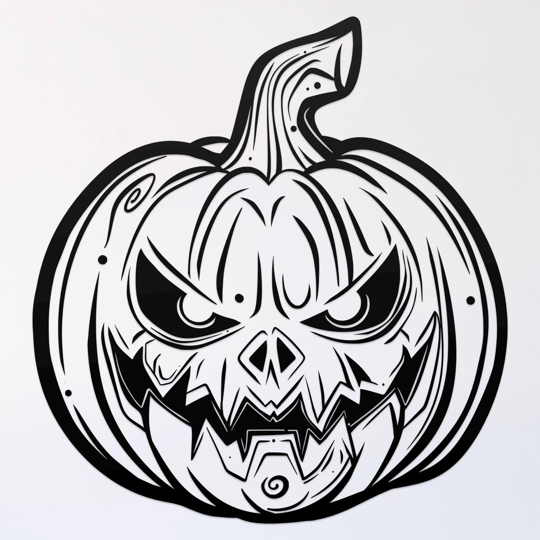 Jack O' Lantern Svg Cut File, Glowforge File, Vinyl Template, Laser Cut ...