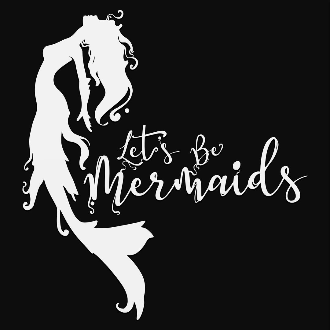 Mermaids Svg Cut File, Glowforge File, Fantasy Vinyl Template, Laser ...