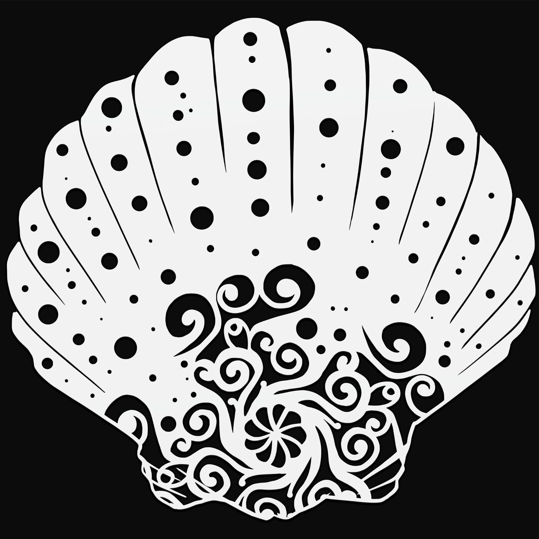 Sea Shell Mandala Svg Cut File, Glowforge File, Vinyl Template, Laser ...