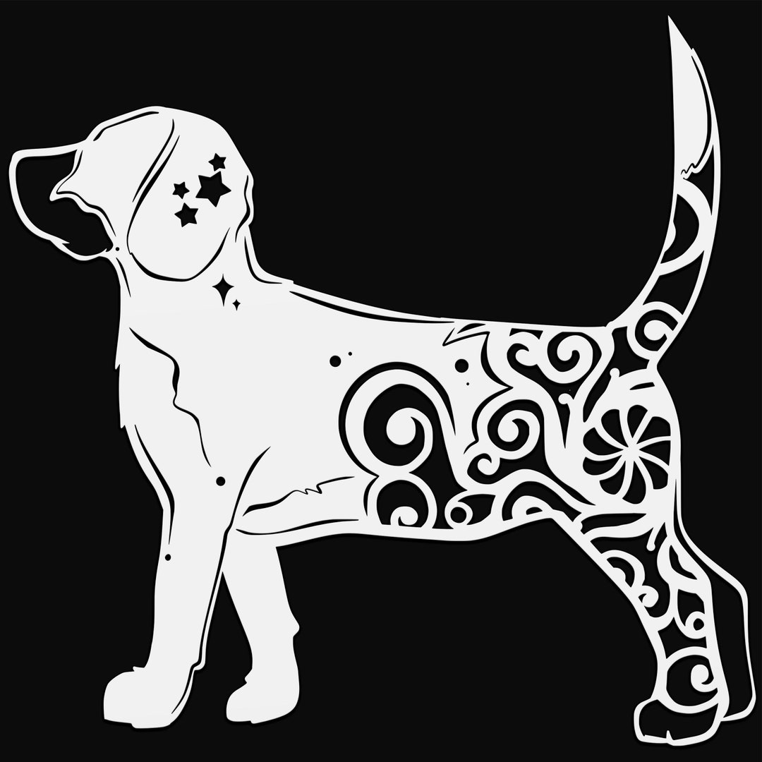 Beagle Mandala Svg Cut File, Glowforge File, Vinyl Template, Laser Cut ...