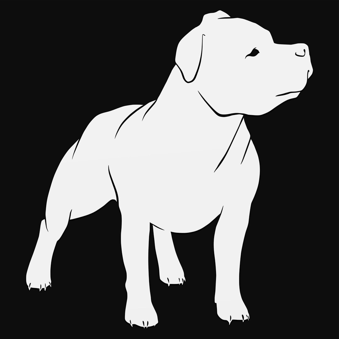 Staffordshire Bull Terrier Svg File, Glowforge File, Vinyl Template ...