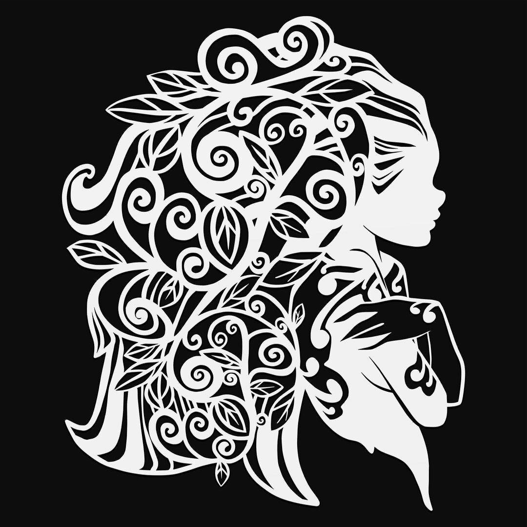 Nymph Mandala Svg Cut File, Glowforge File, Vinyl Template, Fantasy ...