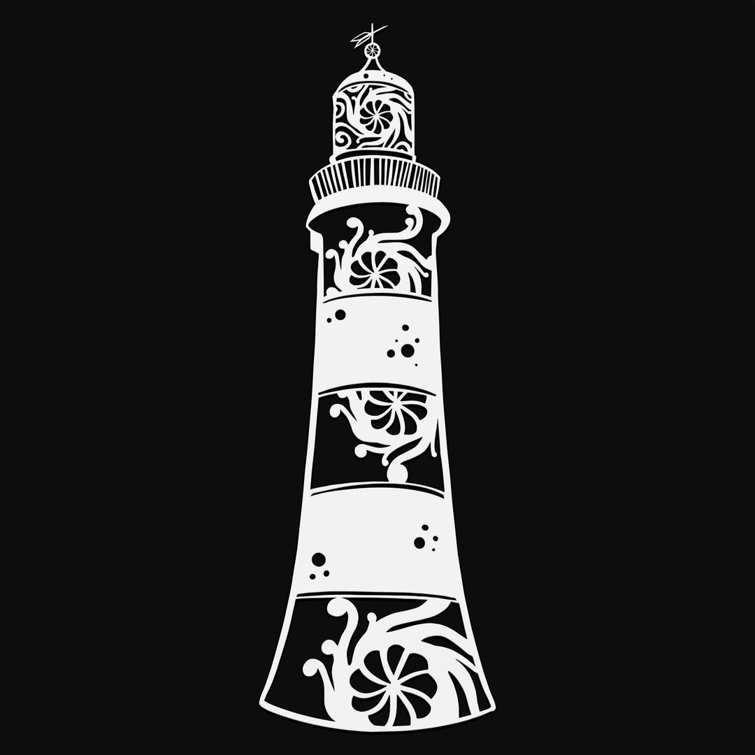 Lighthouse Mandala Svg Cut File, Glowforge File, Vinyl Template, Laser ...