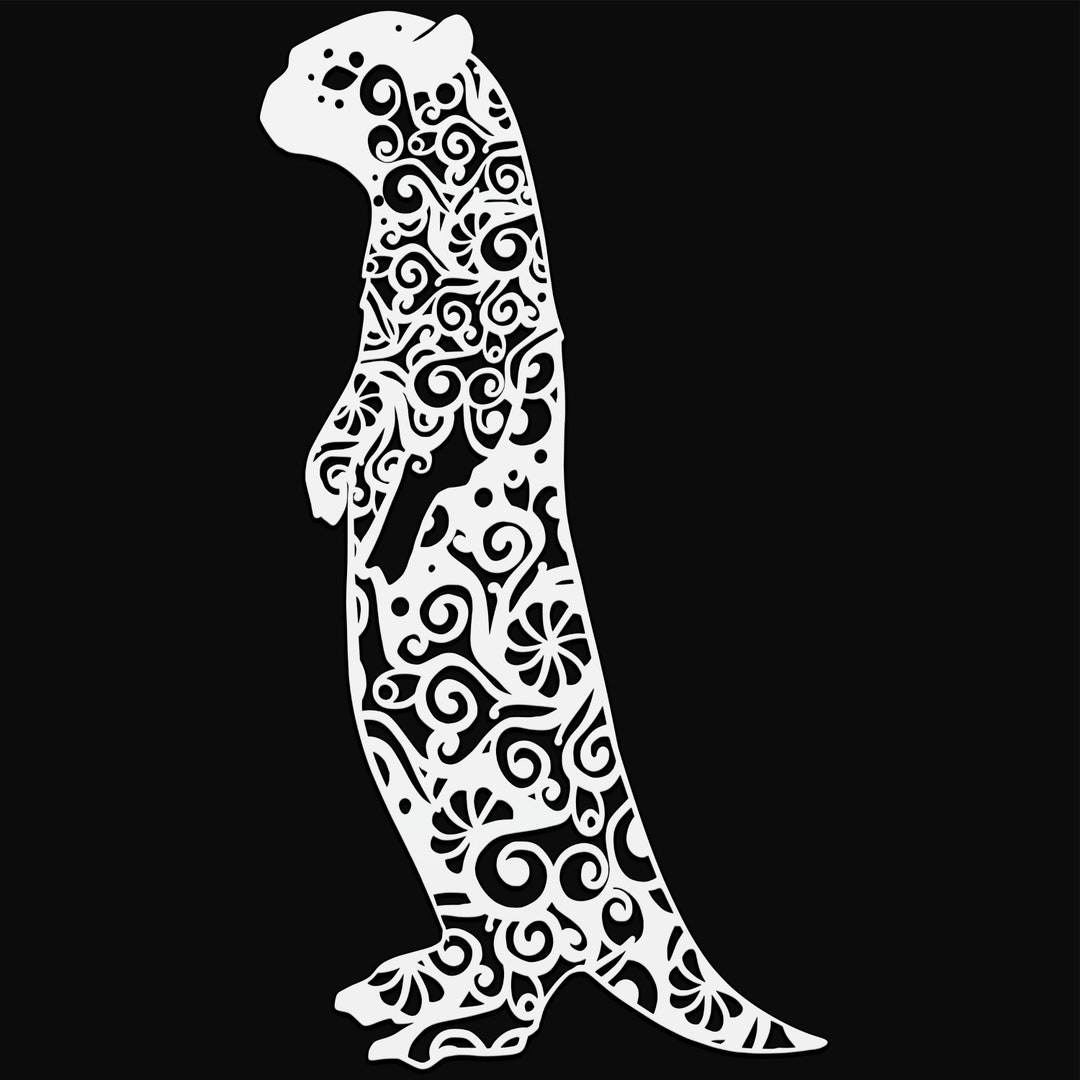Otter Mandala Svg Cut File, Glowforge File, Vinyl Template, Laser Cut ...
