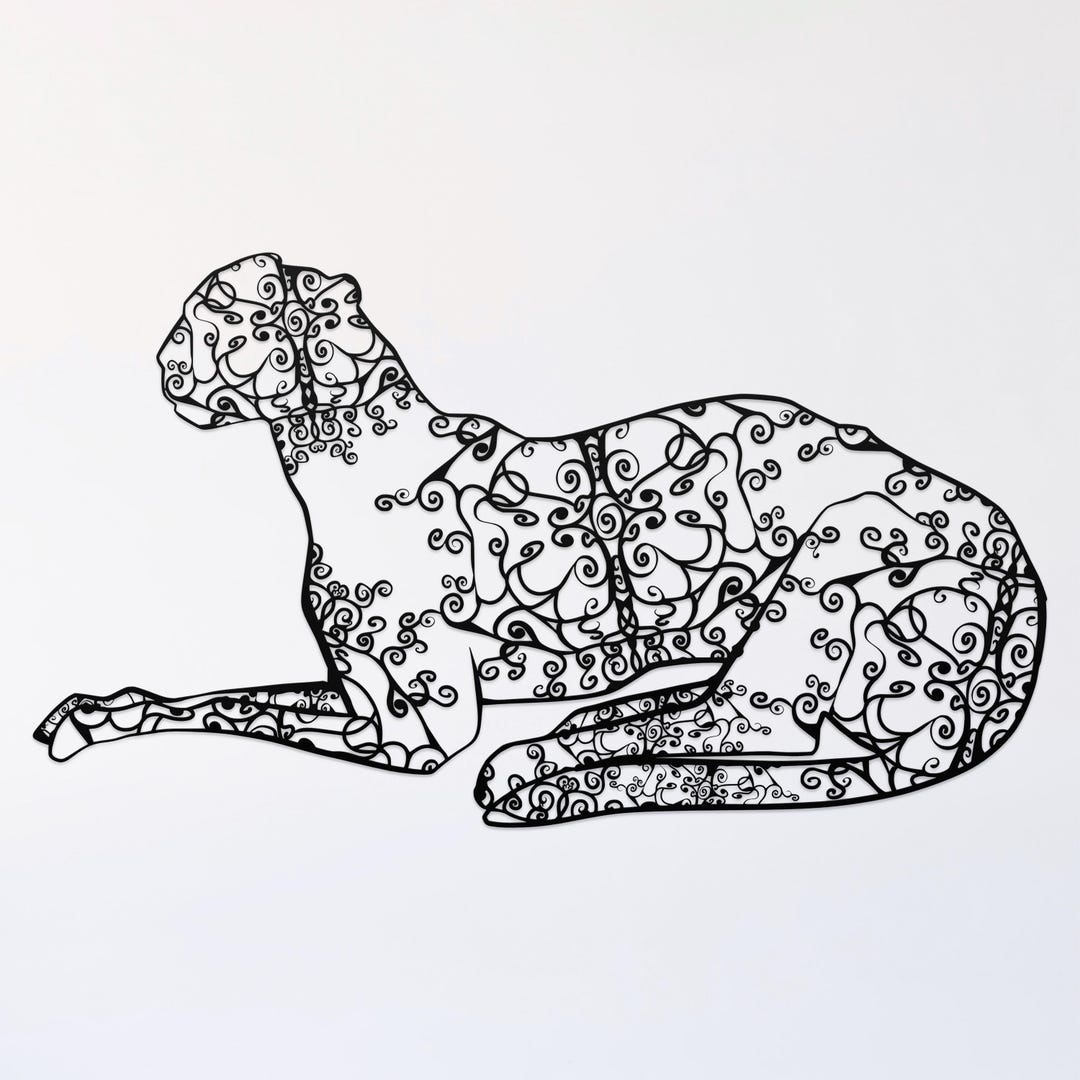 Cheetah Mandala Svg Cut File, Glowforge File, Vinyl Template, Laser Cut ...