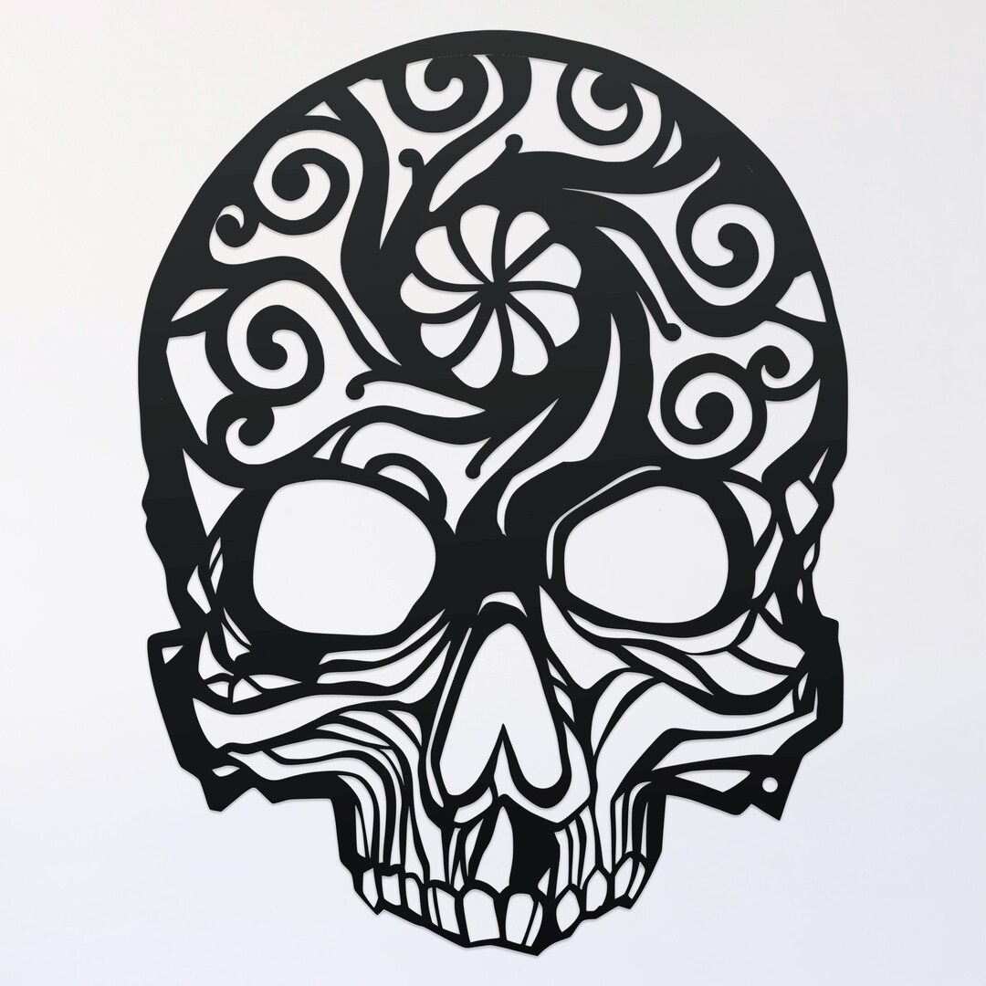 Sugar Skull Mandala Svg Cut File, Glowforge File, Vinyl Template, Laser ...
