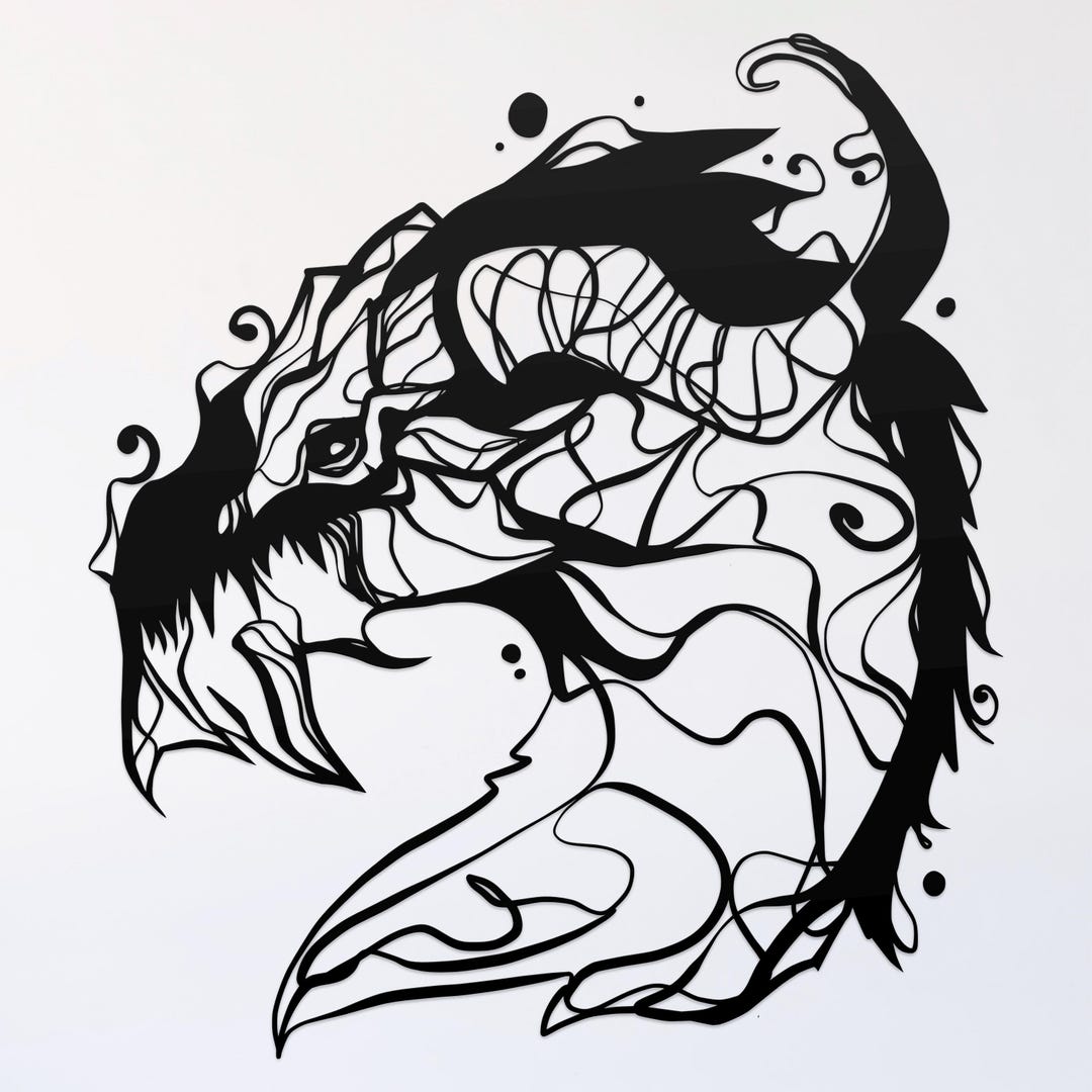 Inky Dragon Svg Cut File, Glowforge File, Vinyl Template, Fantasy Laser ...