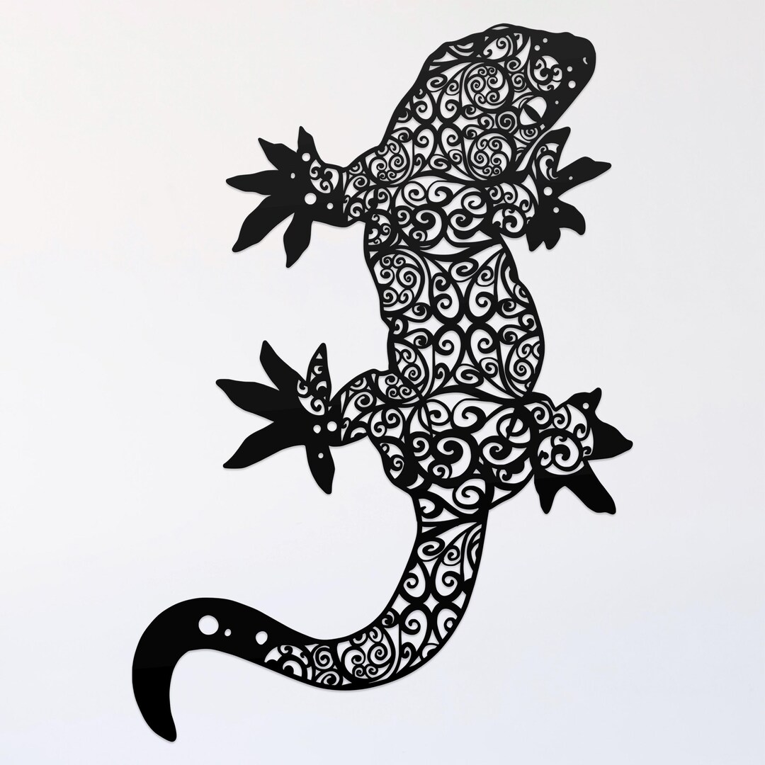 Tokay Gecko Mandala Svg Cut File, Lizard Glowforge File, Vinyl Template ...