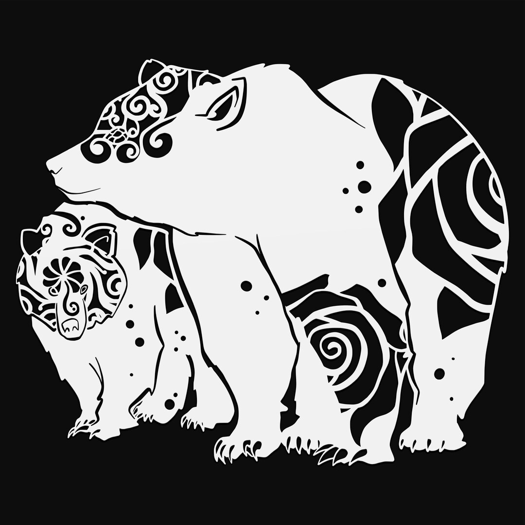 Mama Bear Mandala Svg Cut File, Glowforge File, Vinyl Template, Laser ...