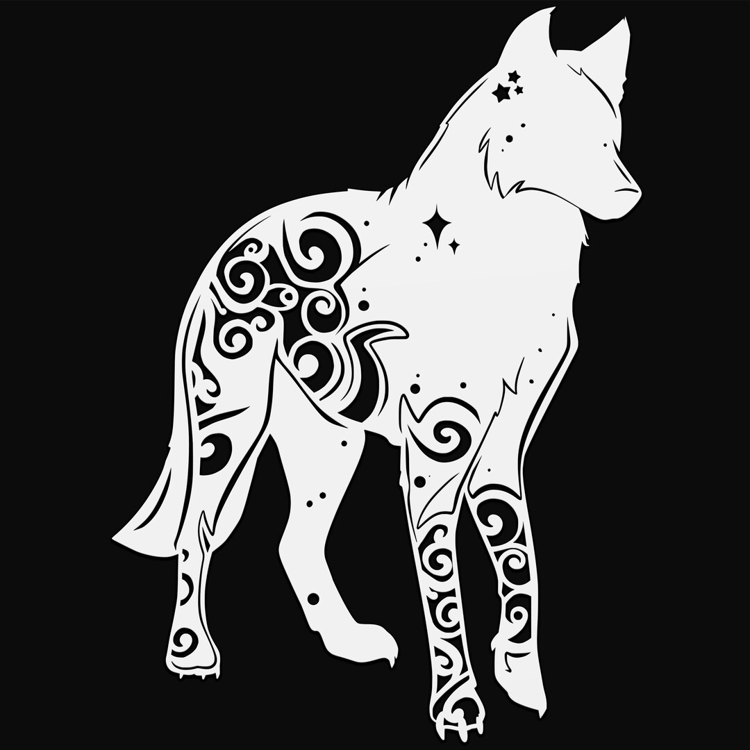 Wolf Mandala Svg Cut File, Glowforge File, Vinyl Template, Laser Cut ...