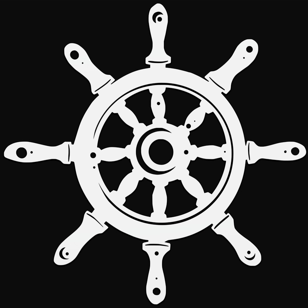 Ship Wheel Svg Cut File, Glowforge File, Vinyl Template, Laser Cut File ...