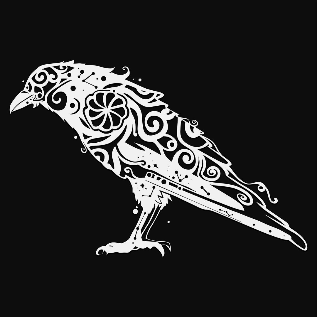 Crow Mandala Svg Cut File, Glowforge File, Vinyl Template, Laser Cut ...