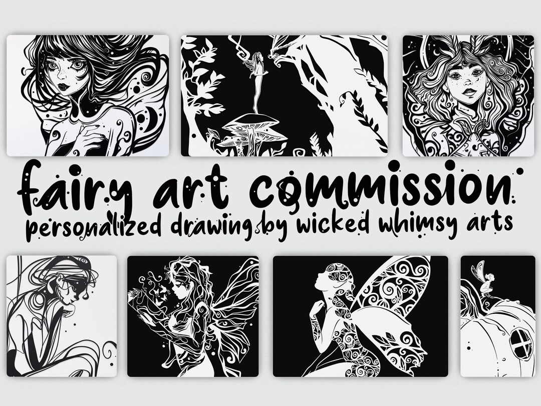 Custom Fairy Svg, Custom Laser File, Custom Tattoo Art, Fairy Svg Commission by Wicked Whimsy ...