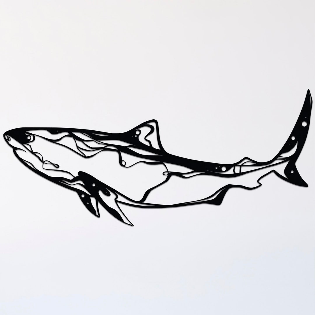 Inky Tiger Shark Svg Cut File, Glowforge File, Vinyl Template, Laser ...