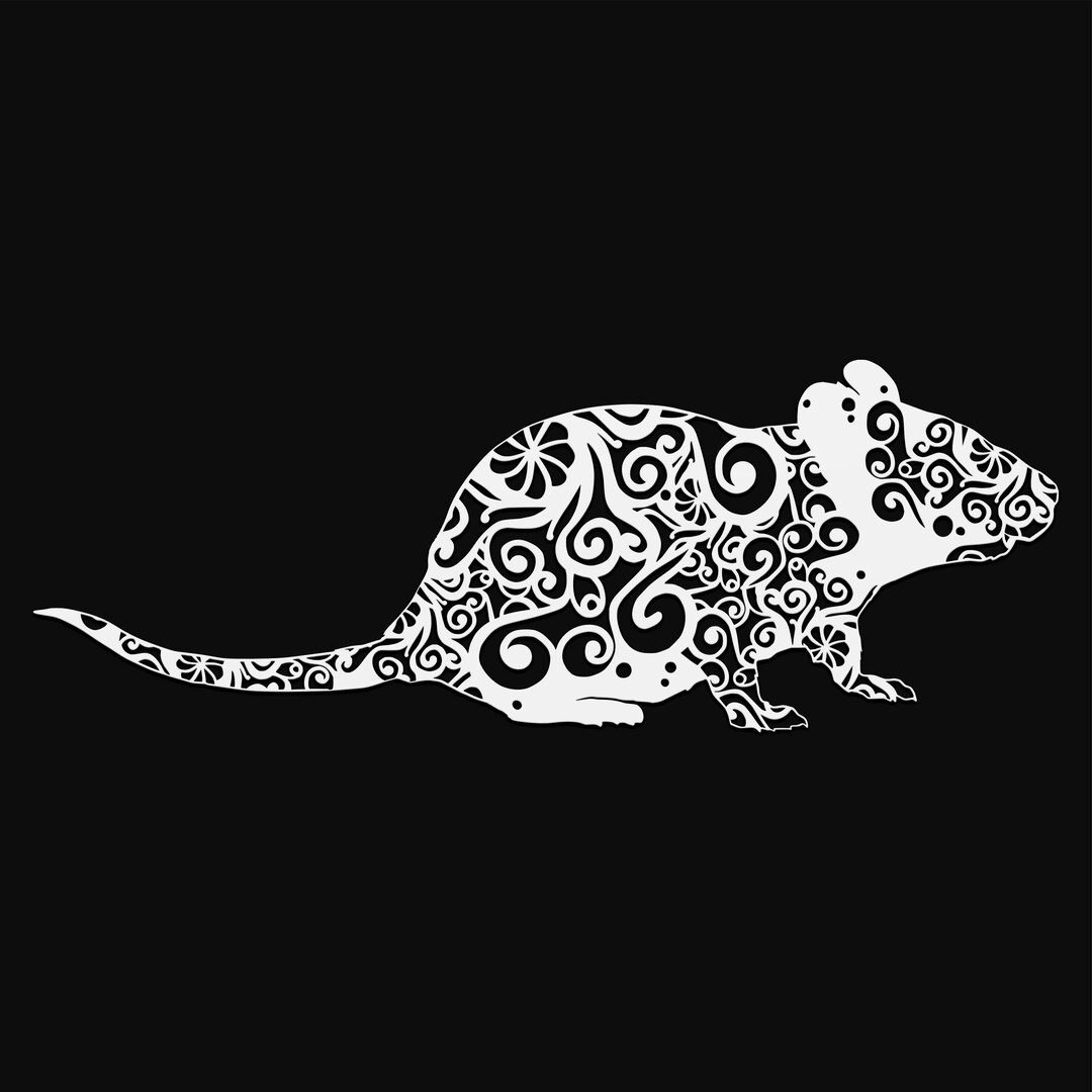 Rat Mandala Svg Cut File, Glowforge File, Vinyl Template, Laser Cut ...