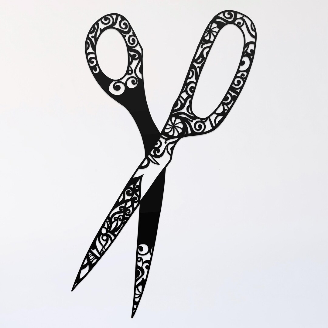 Roller Scissors Mandala Svg Cut File, Glowforge File, Vinyl Template ...