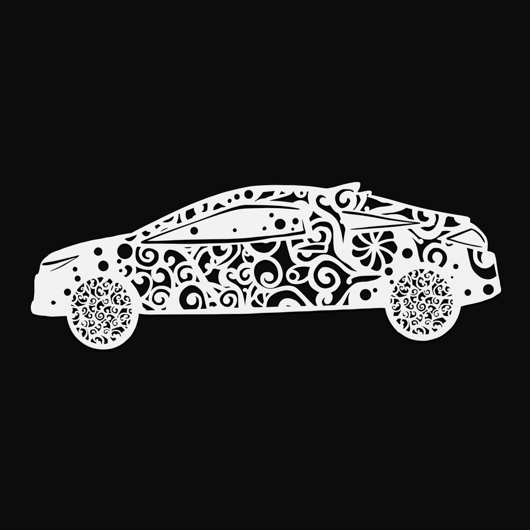 Car Mandala Svg Cut File, Glowforge File, Vinyl Template, Laser Cut ...
