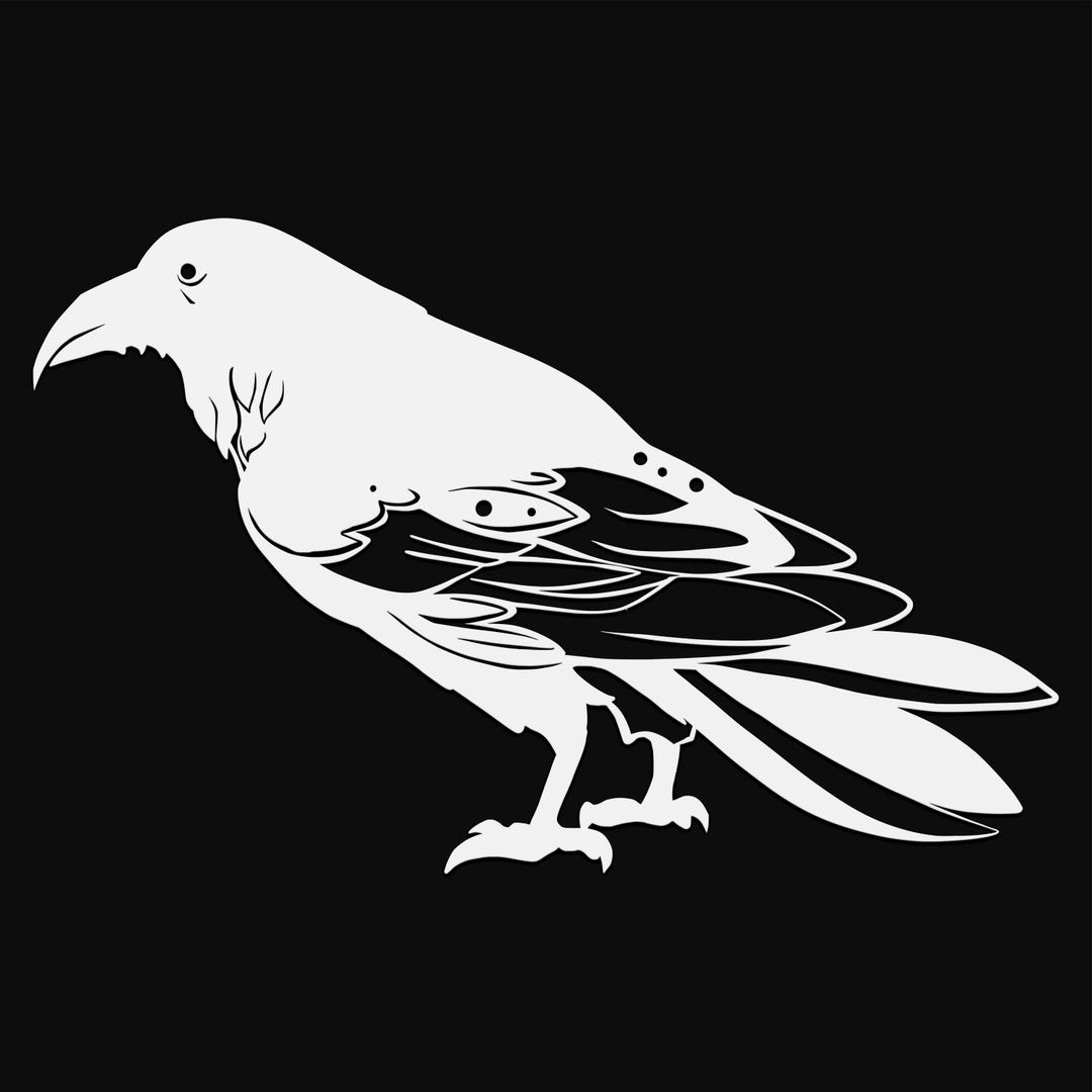 Raven Svg Cut File, Glowforge File, Vinyl Template, Laser Cut File ...