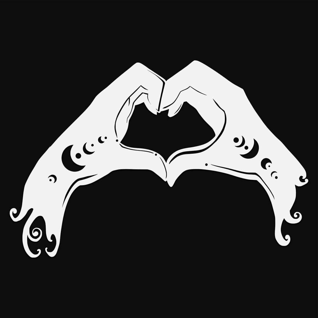 Hands in Heart Shape Svg Cut File, Glowforge File, Vinyl Template ...