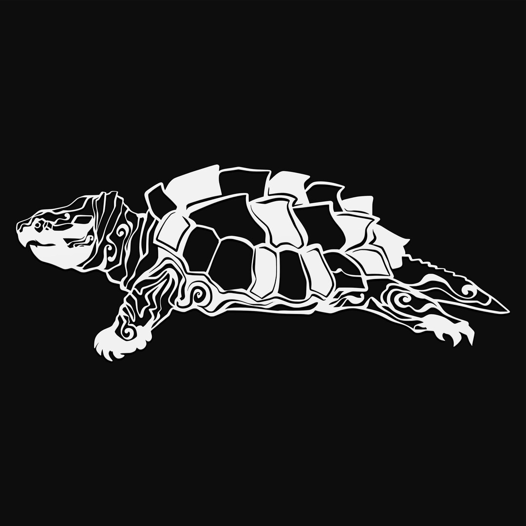 Snapping Turtle Svg Cut File, Reptile Glowforge File, Vinyl Template ...