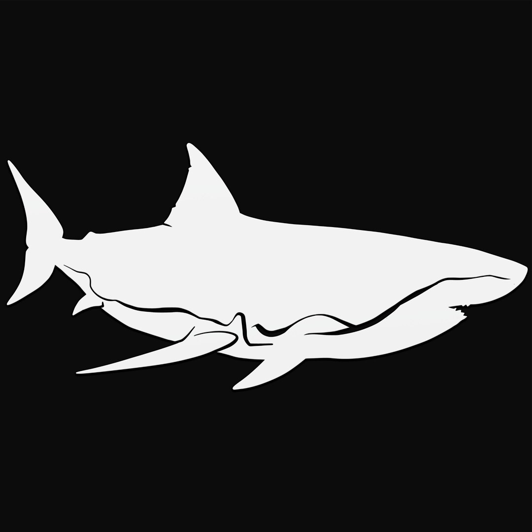 Great White Shark Svg Cut File, Glowforge File, Vinyl Template, Laser ...