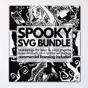 Witchy Mandala Svg Bundle, Glowforge Pagan Svgs, Vinyl Halloween ...