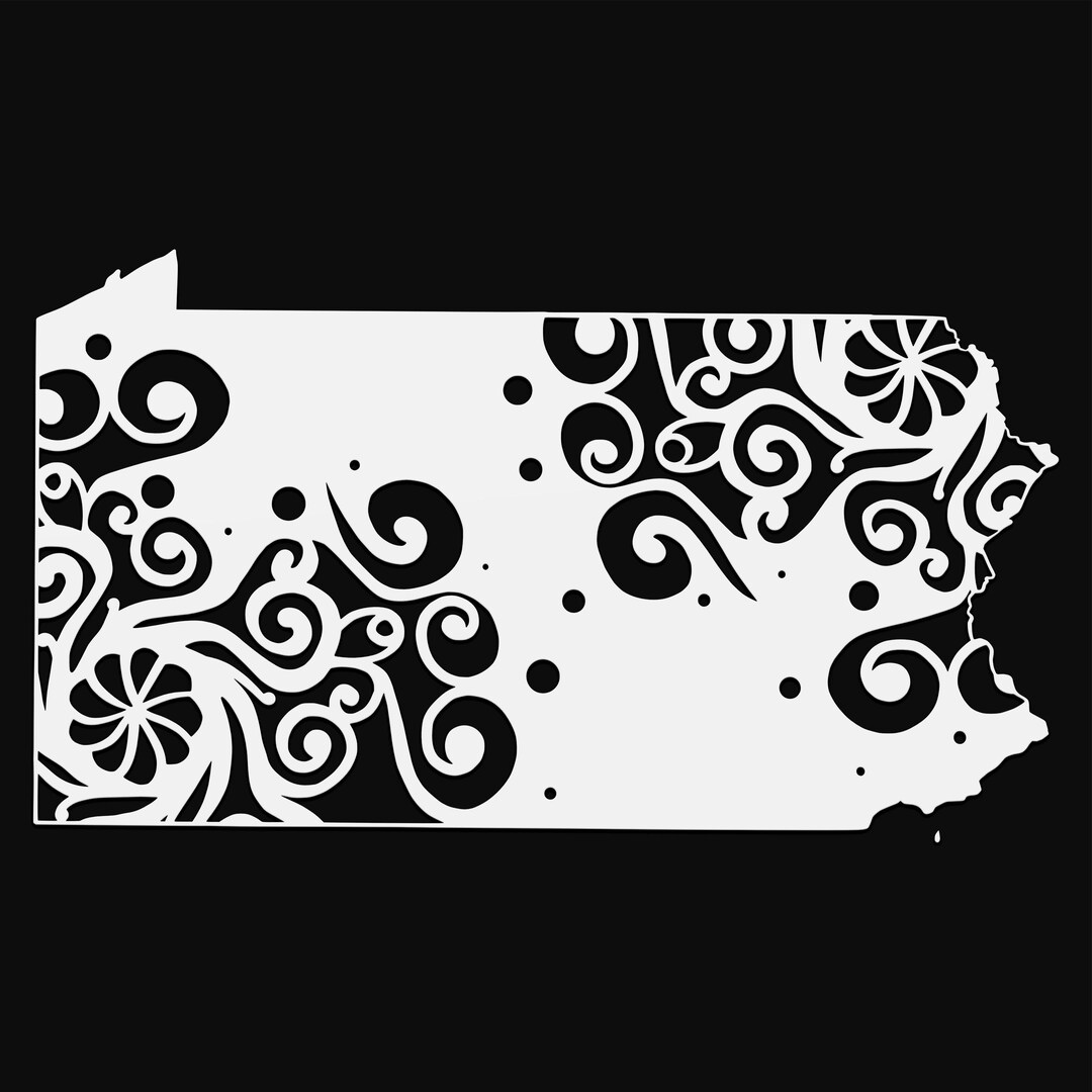 Pennsylvania Mandala Svg, Geography Cut File, Glowforge Svg, United ...