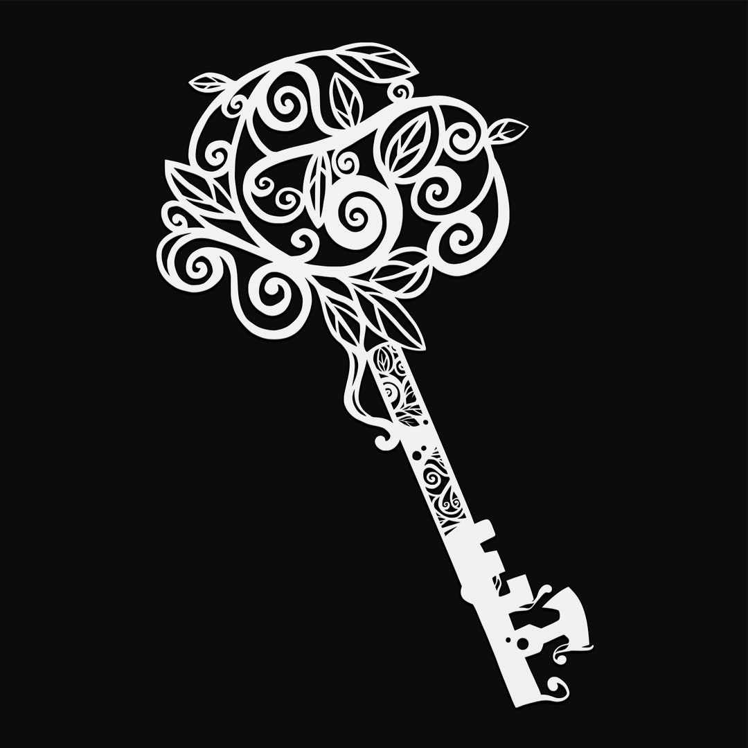 Key Mandala Svg Cut File, Glowforge File, Vinyl Template, Laser Cut ...